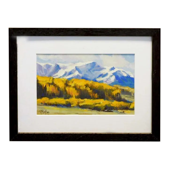 Robert Bob Rohm "Snow on the Mountain" Original Watercolor Landscape ...