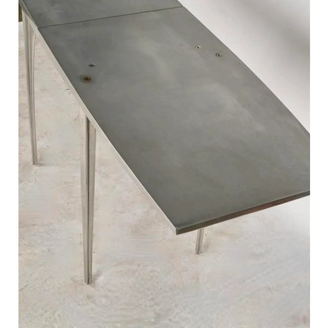 Industrial 1960s Modernist Polished Metal Console Table | Chairish