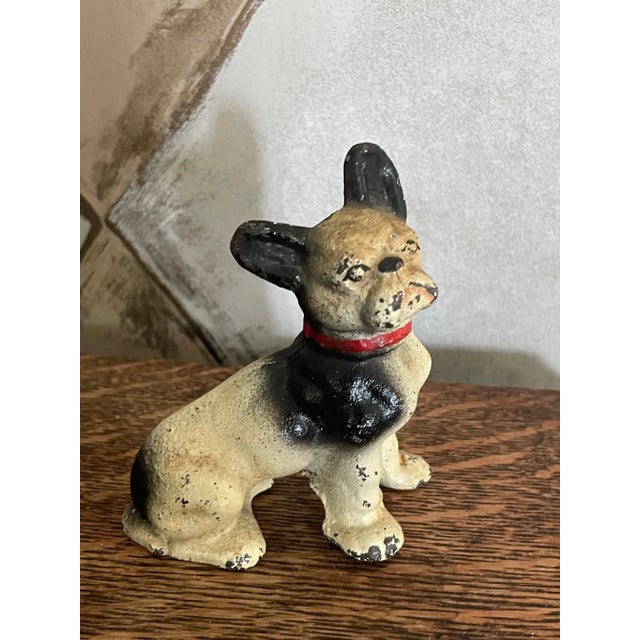 Antique Miniature Hubley Cast Iron French Bulldog Paperweight Figurine ...