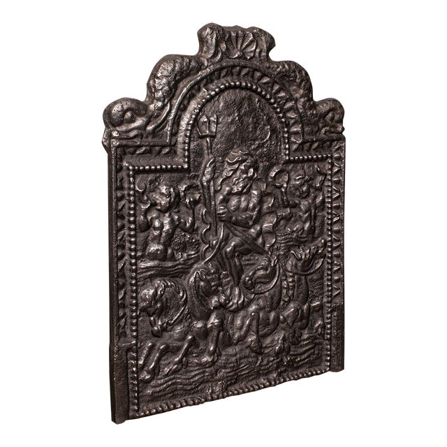 1800 Large Antique Decorative Fire Back | Chairish