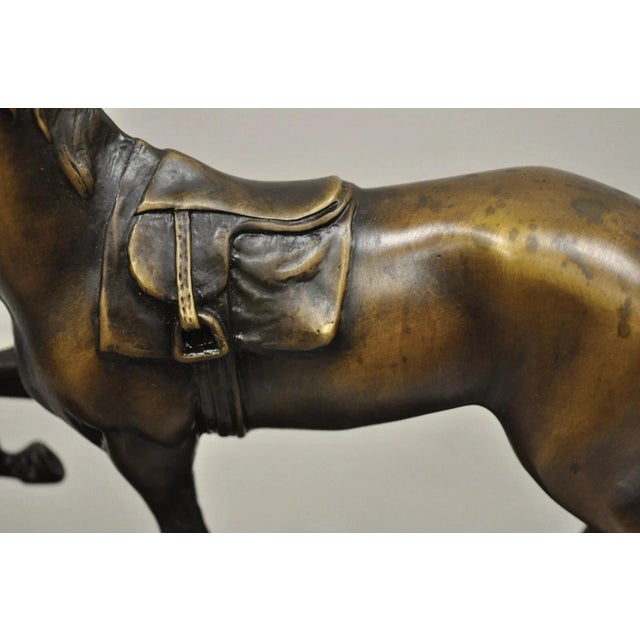 Late 20th Century Delaware Park Bronze Equestrian Rider Jockey Leading ...