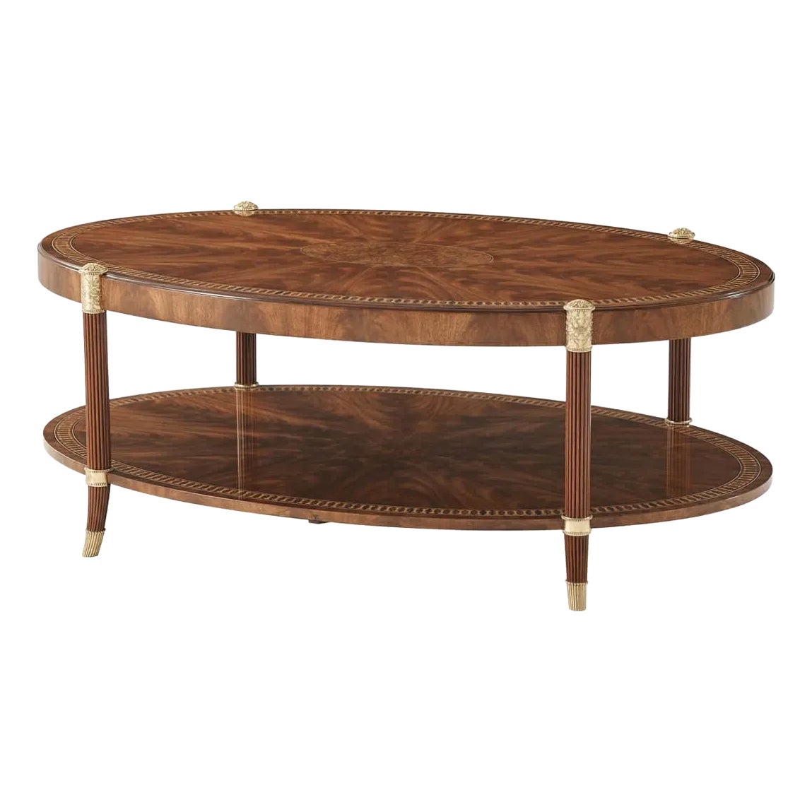 Regency Style Oval Coffee Table | Chairish