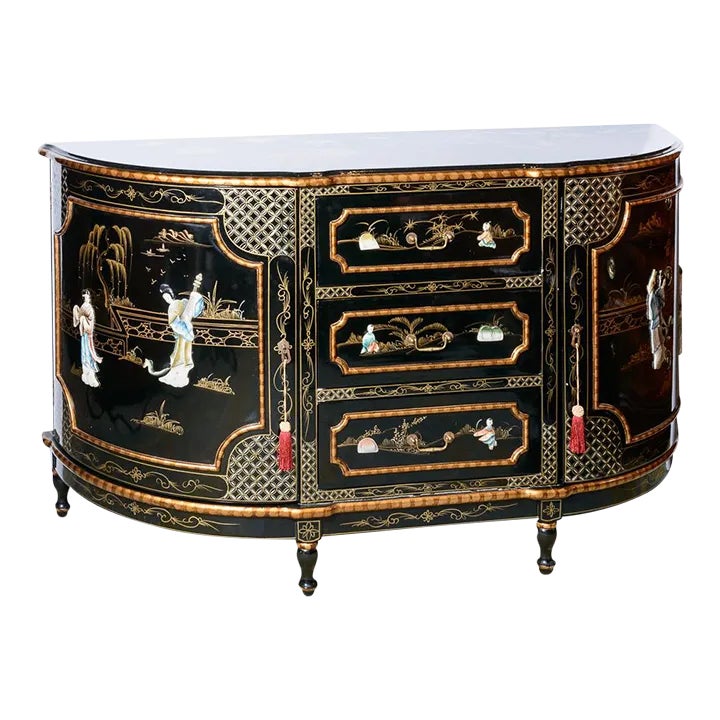 Asian Cabinet With Drawers and Doors | Chairish