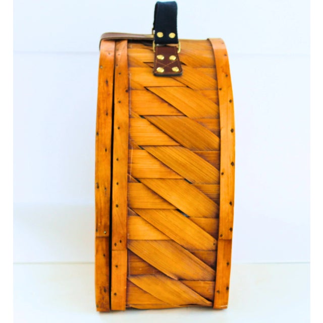 Vintage Picnic Storage Basket Styling Suitcase Style | Chairish