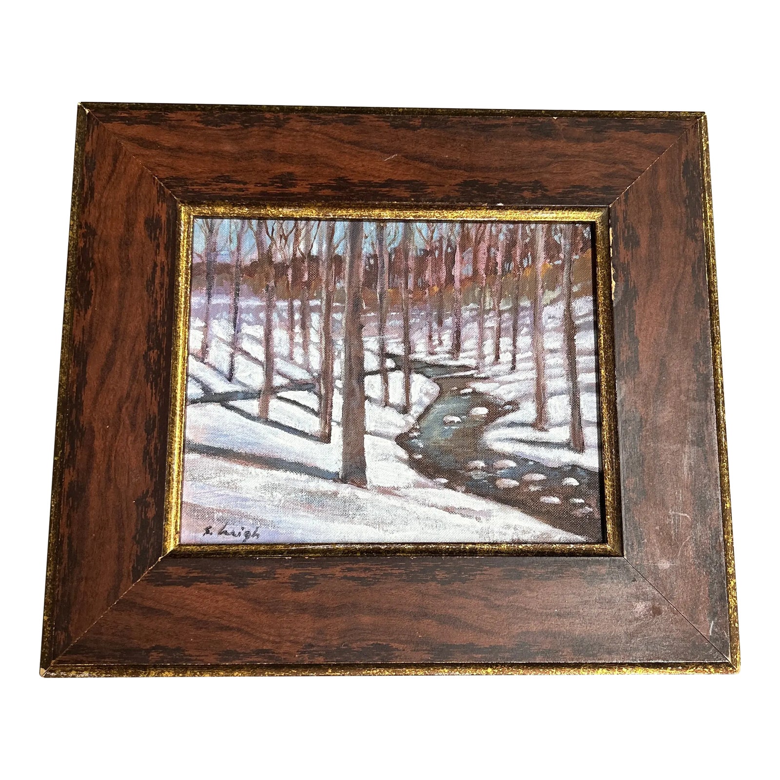 Contemporary Original Stephen Heigh Abstract Winter Landscape Painting ...