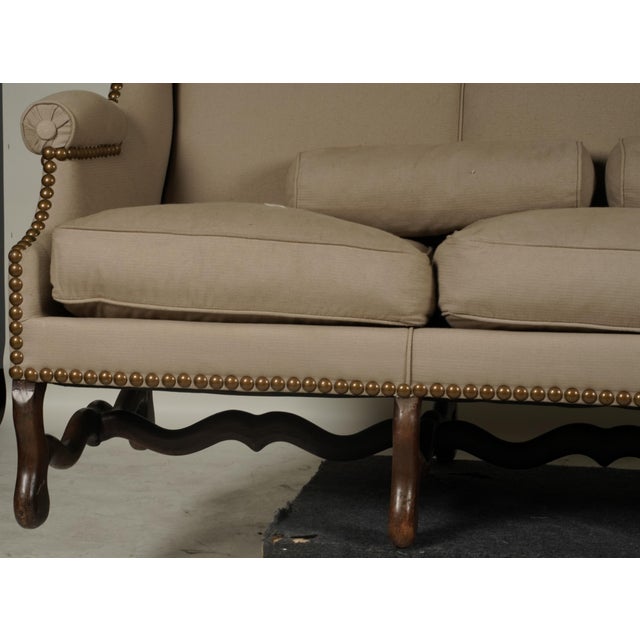 Late 20th Century Provincial Three-Seat Wing Back Sofa Finished With ...