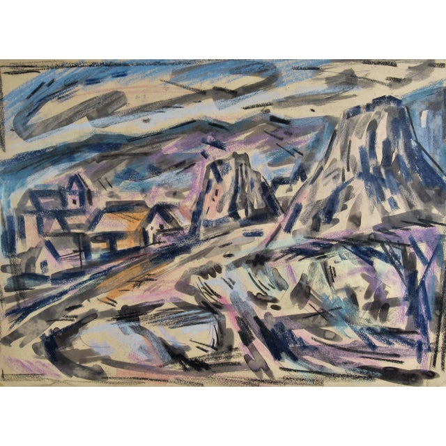 Donald Jeffries Bear, Village by a Road, Circa 1940 | Chairish