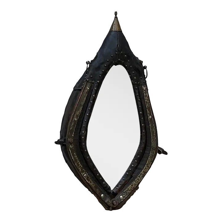 Early 20th Century French Moroccan Saddle Collar Mirror | Chairish