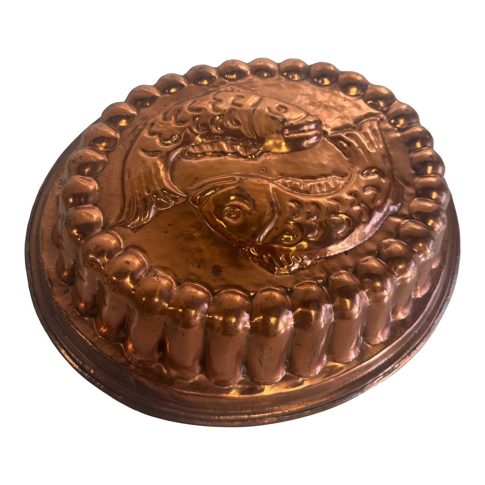 Early 20th Century LargeAntique Jelly / Baking Double Fish Pattern ...