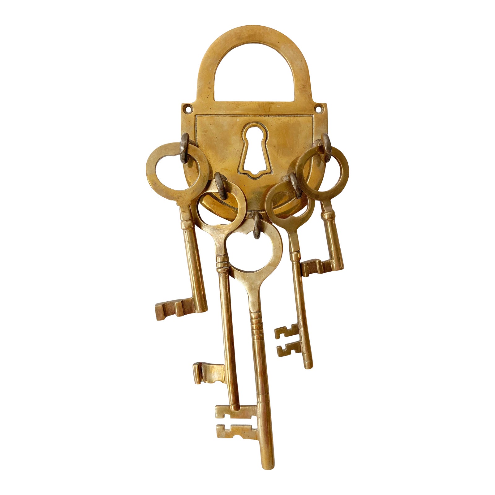 Brass Key Wall Hook | Chairish