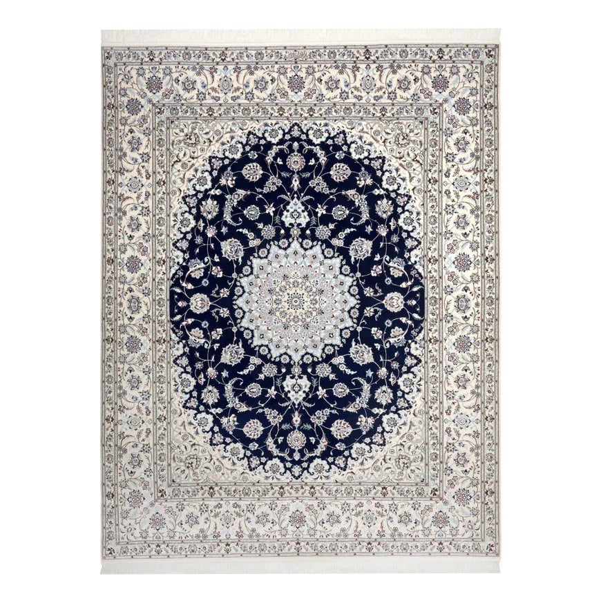 Nain Middle Eastern Rug with Floral Pattern | Chairish