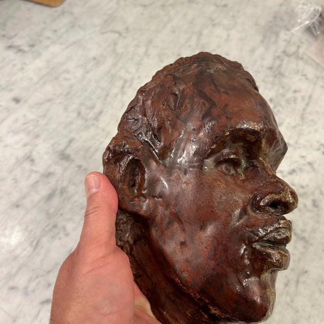 Raymond Wilson 1970s Clay Face Sculpture | Chairish