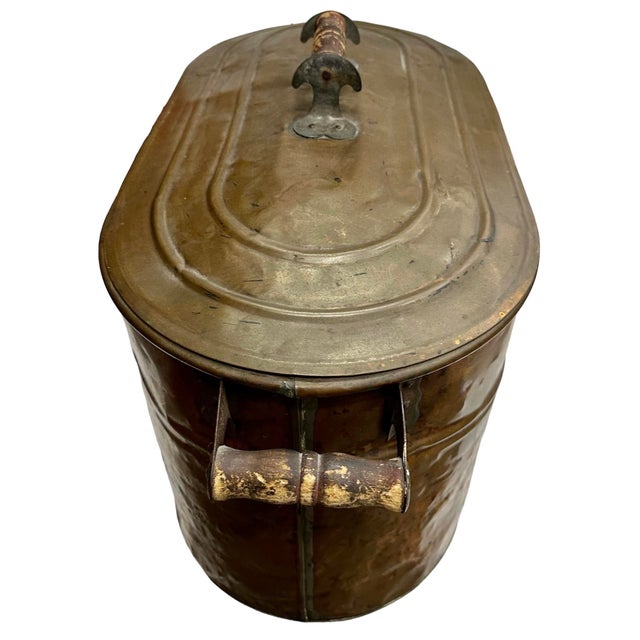 Vintage Copper Bin With Lid | Chairish