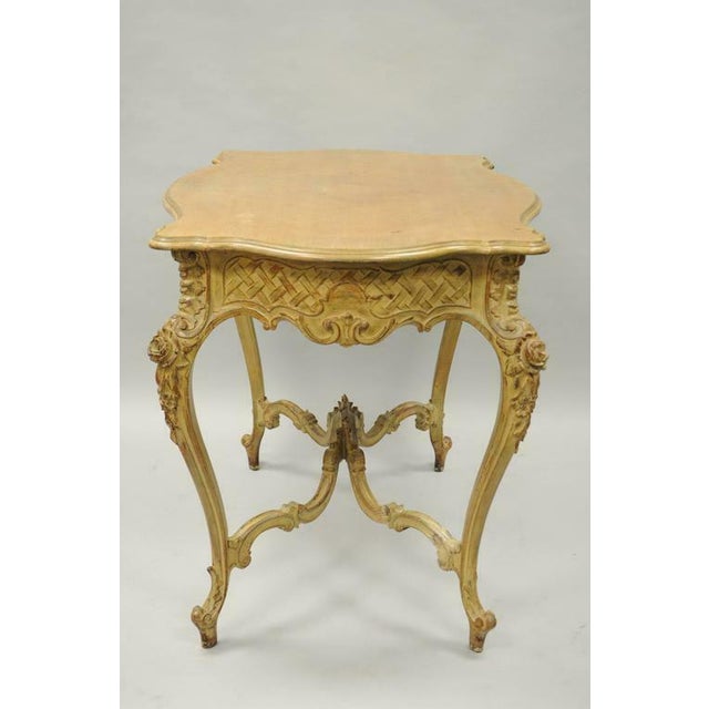 French Rococo Louis XV Distress Paint Dressing Table Vanity Ladies ...