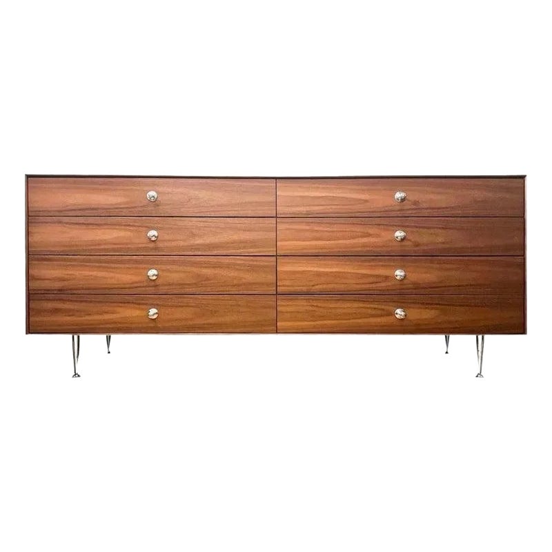 George Nelson Thin Edge Group Double Dresser, Walnut, Herman Miller ...