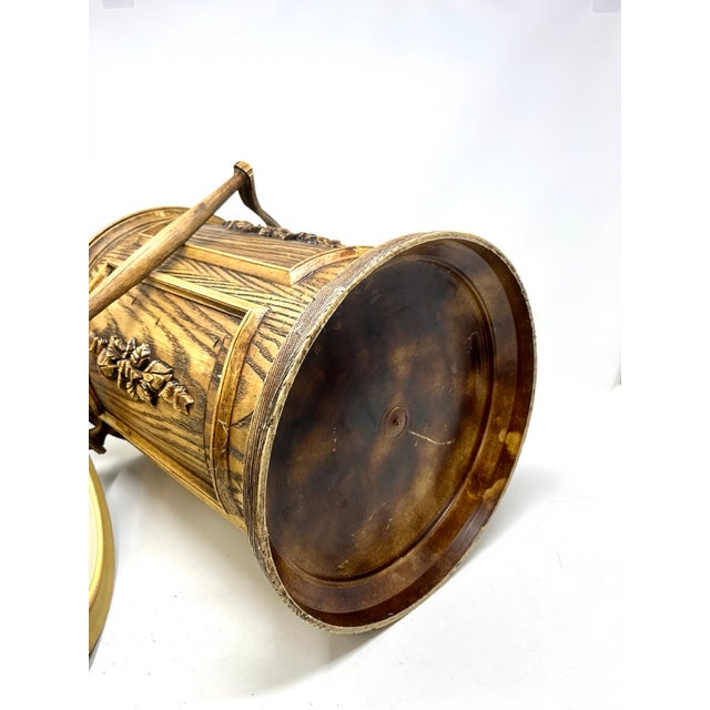 Mid-Century Faux Bois Magnum Ice Bucket | Chairish