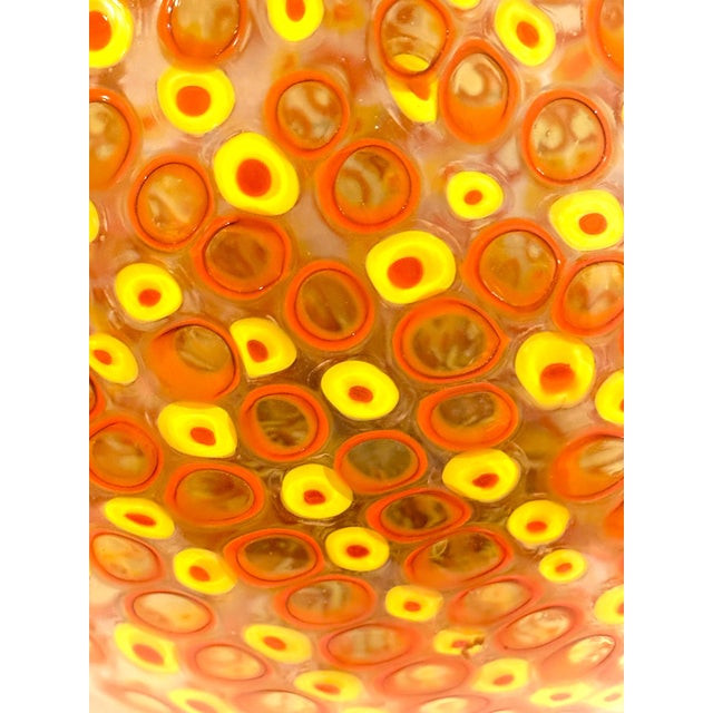 Monumental Stephen Rolfe Powell Orange & Yellow Murrine Glass Sculpture ...