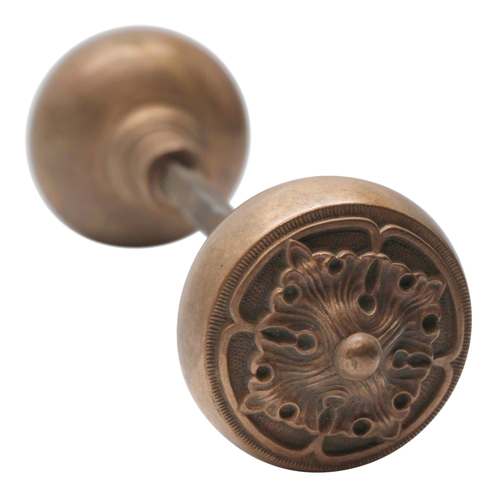 Antique Corbin Gothic Melrose Bronze Passage Door Knobs | Chairish