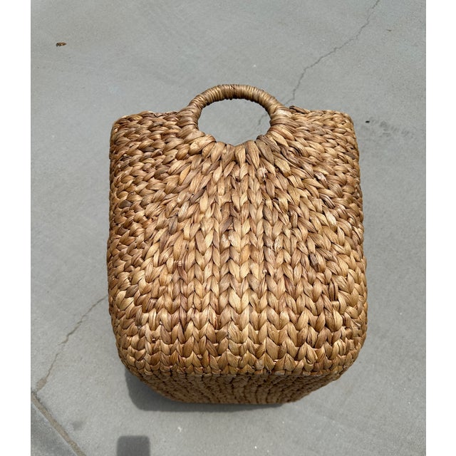 Large Seagrass Basket W/Handles | Chairish