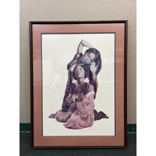 Popo & Ruby Lee - Portrait of Two Native American Girls Signed + Framed ...