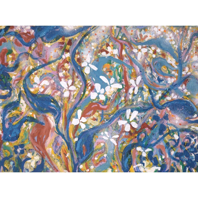 Transcendence, Abstract Visionary Portrait of a Woman Among Flowers by ...