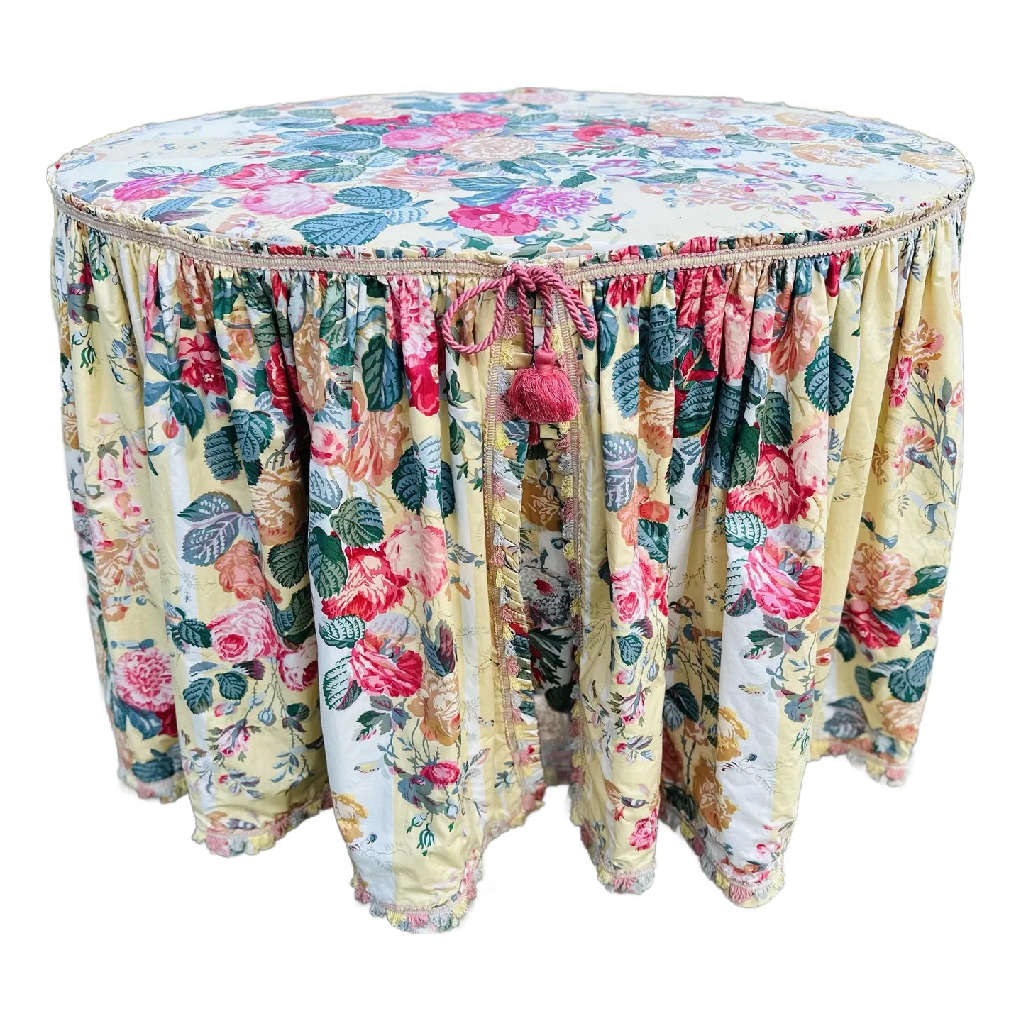 Vintage Skirted Table | Chairish