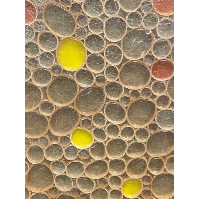 Mid Century Bubbles Fiberglass Oak Wall Panel Screen | Chairish