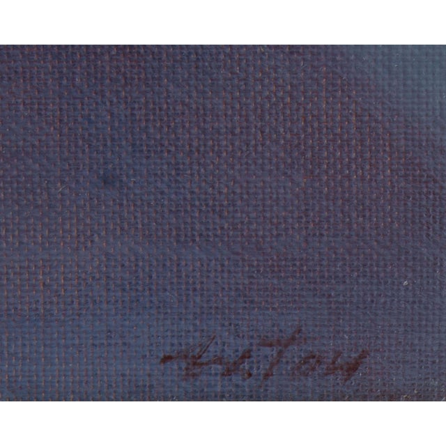 1993 Signed “Winter Light” Oil on Board Painting by Artist John Axton ...