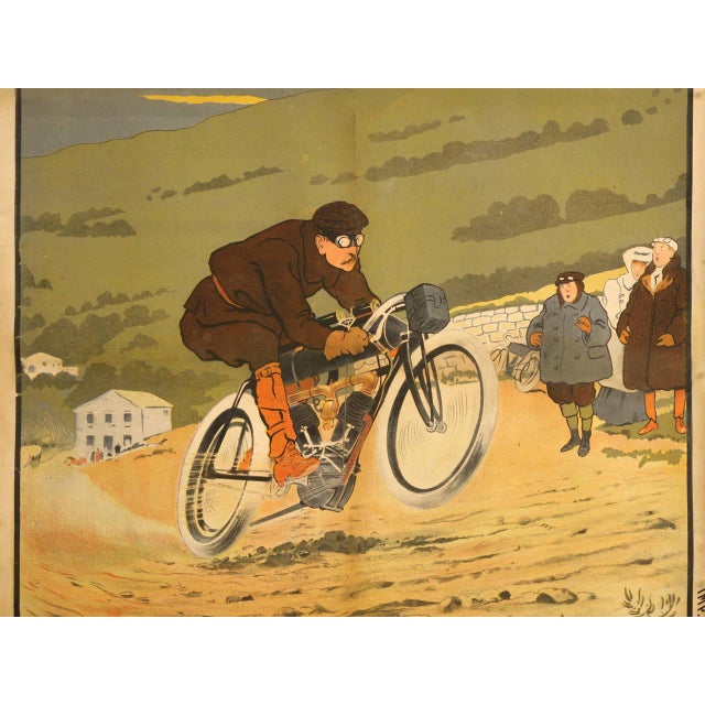 Circa 1910 Walter Thor Motorcycle Poster | Chairish