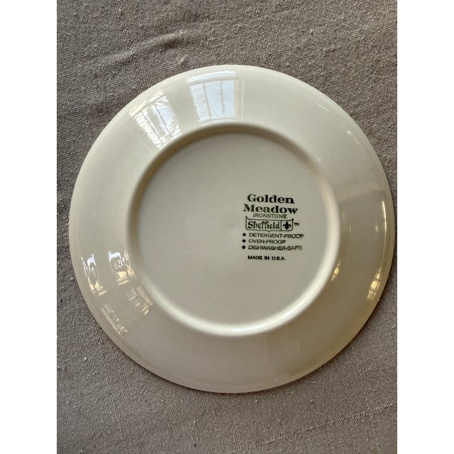 Set of 4 Sheffield Ironstone Golden Meadow 7” Salad Plates 1950s ...