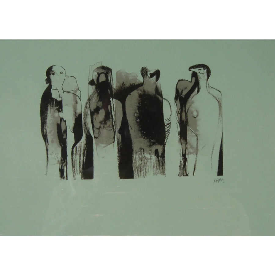 three standing figures