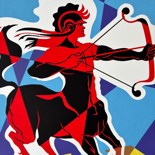 1960s Signed Horoscope Print by Arne Peterson, Sagittarius | Chairish