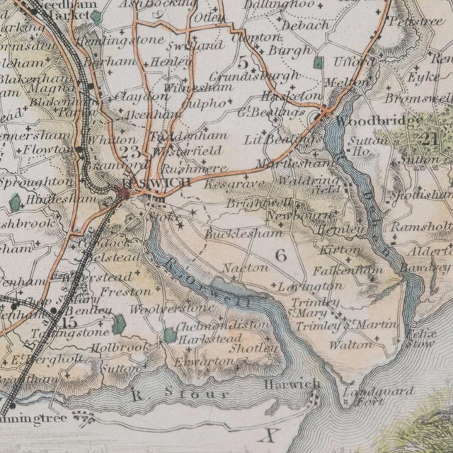 1860's Antique County Map | Chairish
