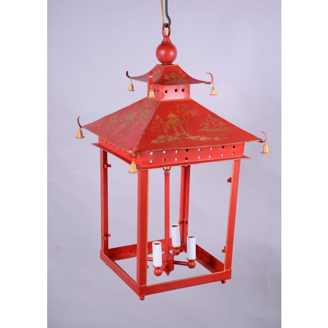 Chinoiseries Two-Tiers Pagoda Ceiling Chandelier. | Chairish