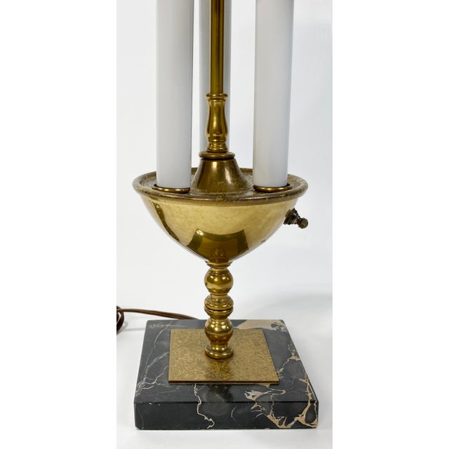 Vintage Marble Base Table Lamp With Eagle Finial | Chairish