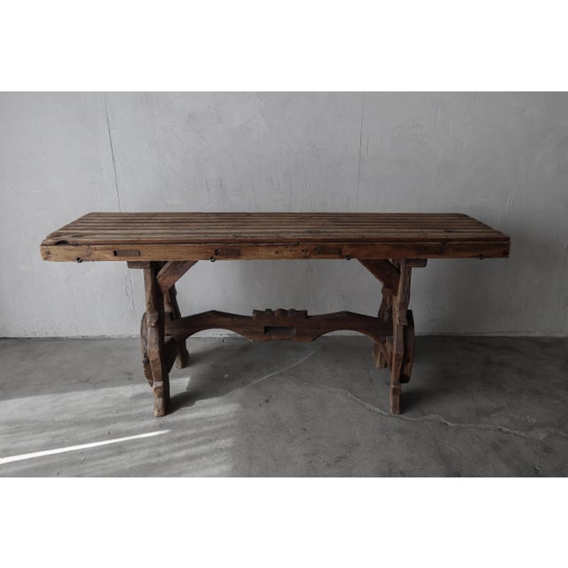 Rustic Antique Console Table | Chairish