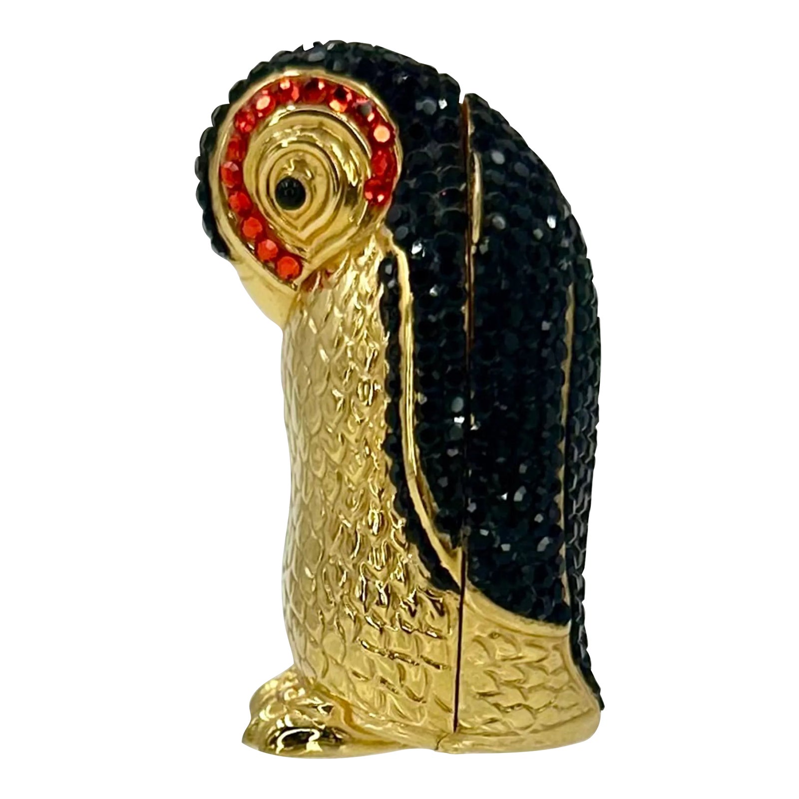 90s Judith Leiber Penguin Pillbox Pill Box Bird Vintage | Chairish
