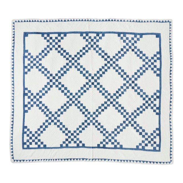 Antique Double Irish Chain With Sawtooth Border, Circa 1910 | Chairish