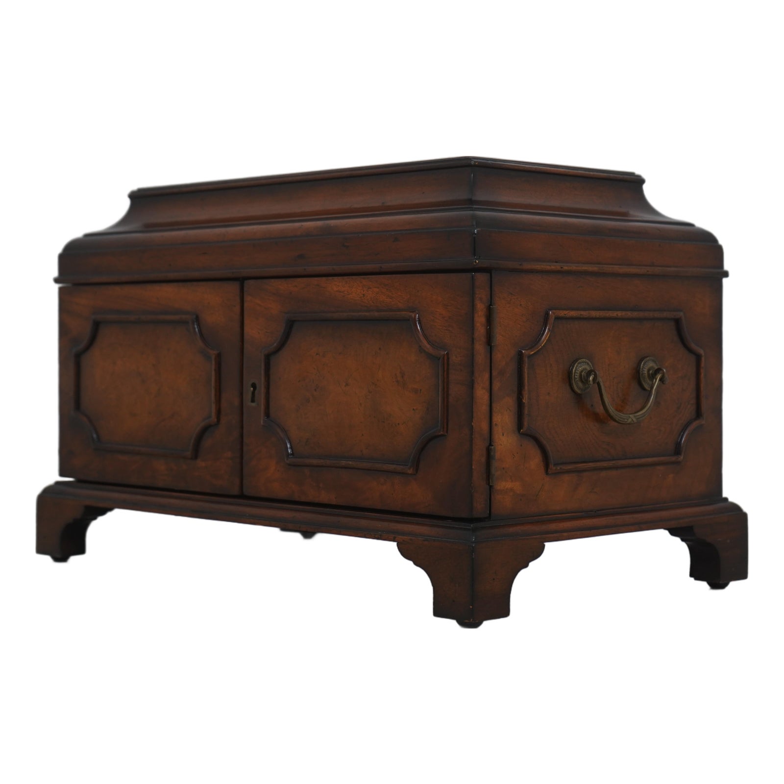 1980s Maitland-Smith Mahogany Storage Box With Asian Inspired Chess ...