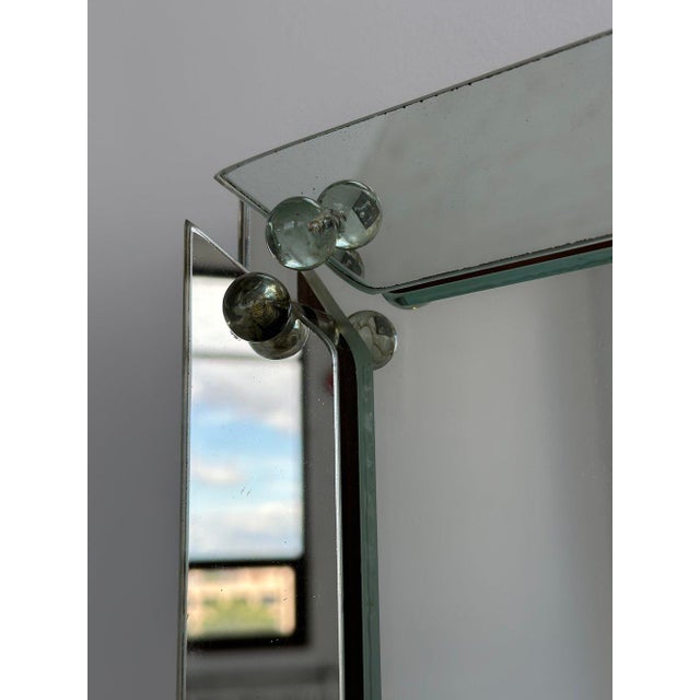 Vintage Art Deco Elongated Angular Mirror, Circa 1940s | Chairish