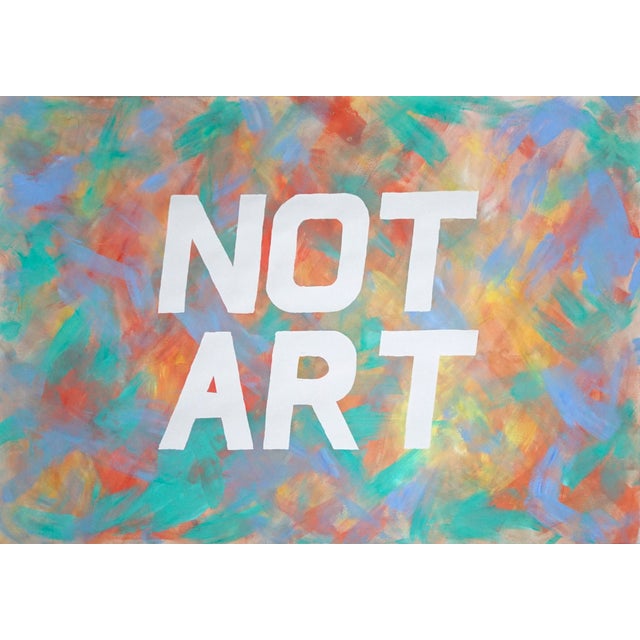 2021 "Not Art" Contemporary Calligraphy Acrylic Painting on Paper ...