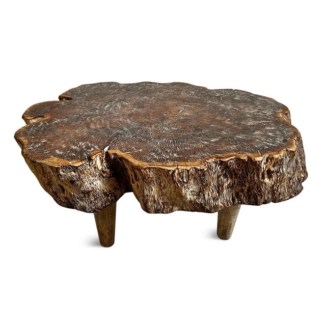 Organic Lychee Wood Coffee Table | Chairish