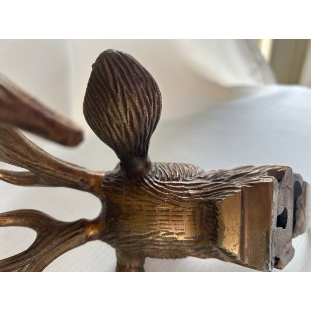 Vintage Brass Stag Head Wall Hook Chairish