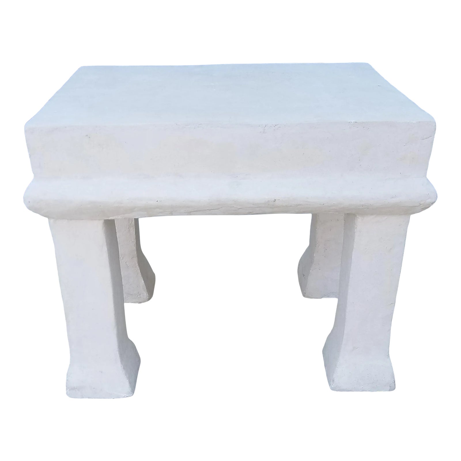 1970s Mid Century John Dickinson Style Plaster Side Table | Chairish