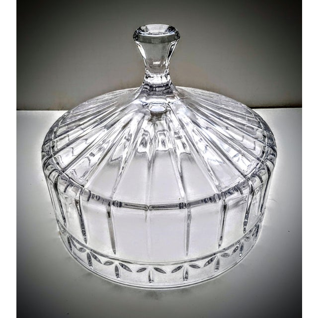 Olympia By Godinger Heavy Cut Crystal Tall Domed Pedestal Cake Stand Chairish