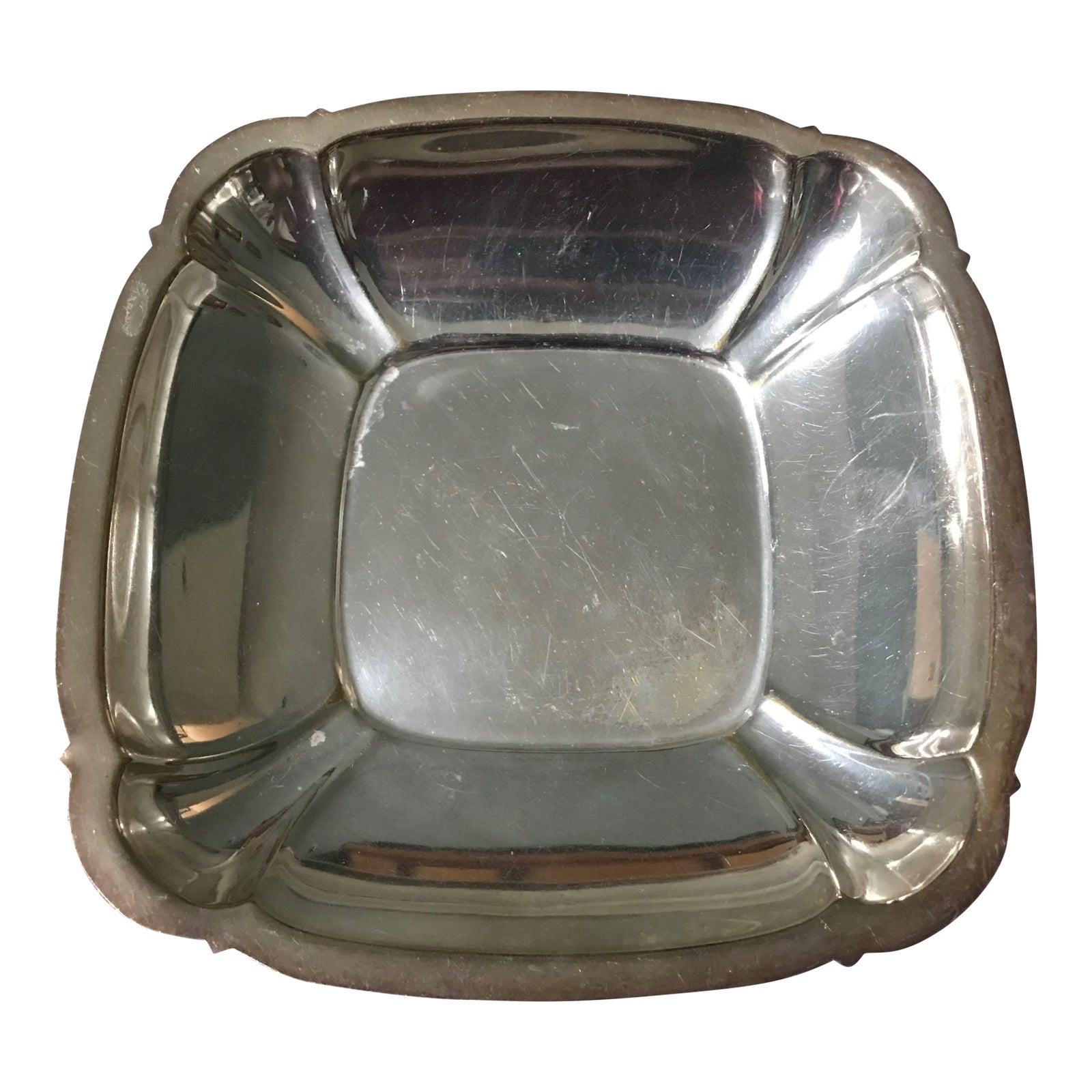 Reed & Barton Silverplate Square Platter | Chairish