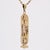 Modern 18 Karat Yellow And Rose Gold Egyptian Cartouche Pendant | Chairish