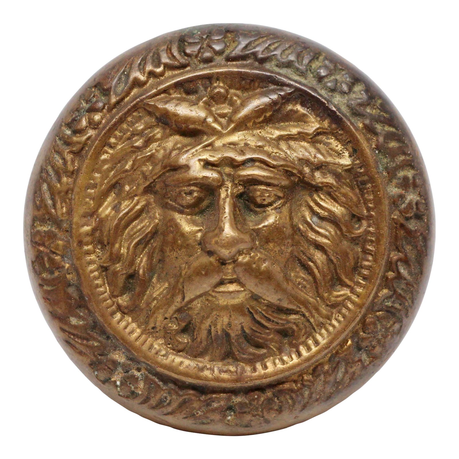 Bronze Figural Wind Face Door Knob | Chairish