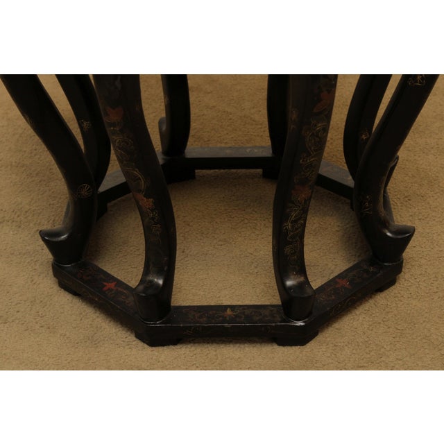 Vintage Chinoiserie Decorated Taborets, Stands - A Pair | Chairish