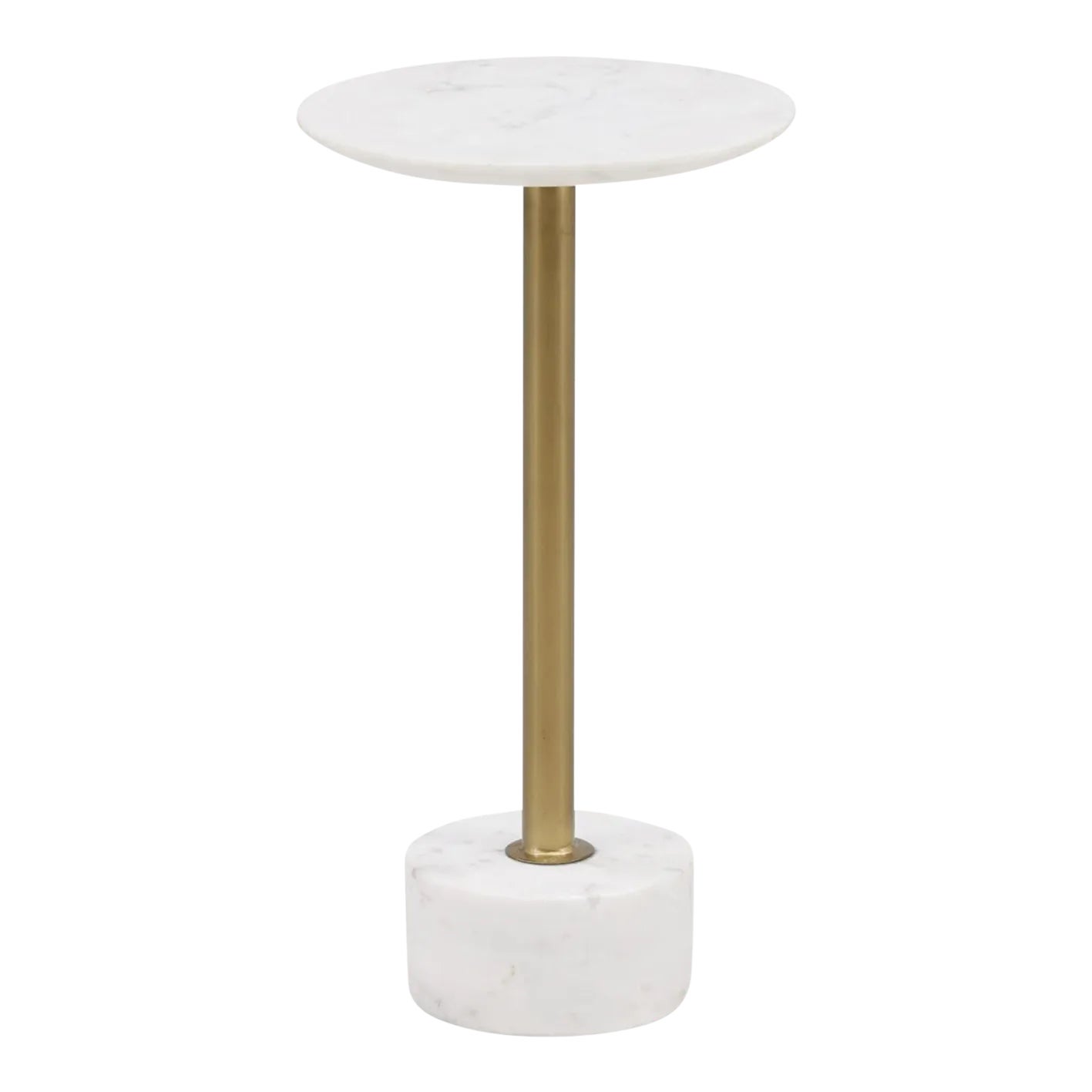 Small White Marble Side Table | Chairish